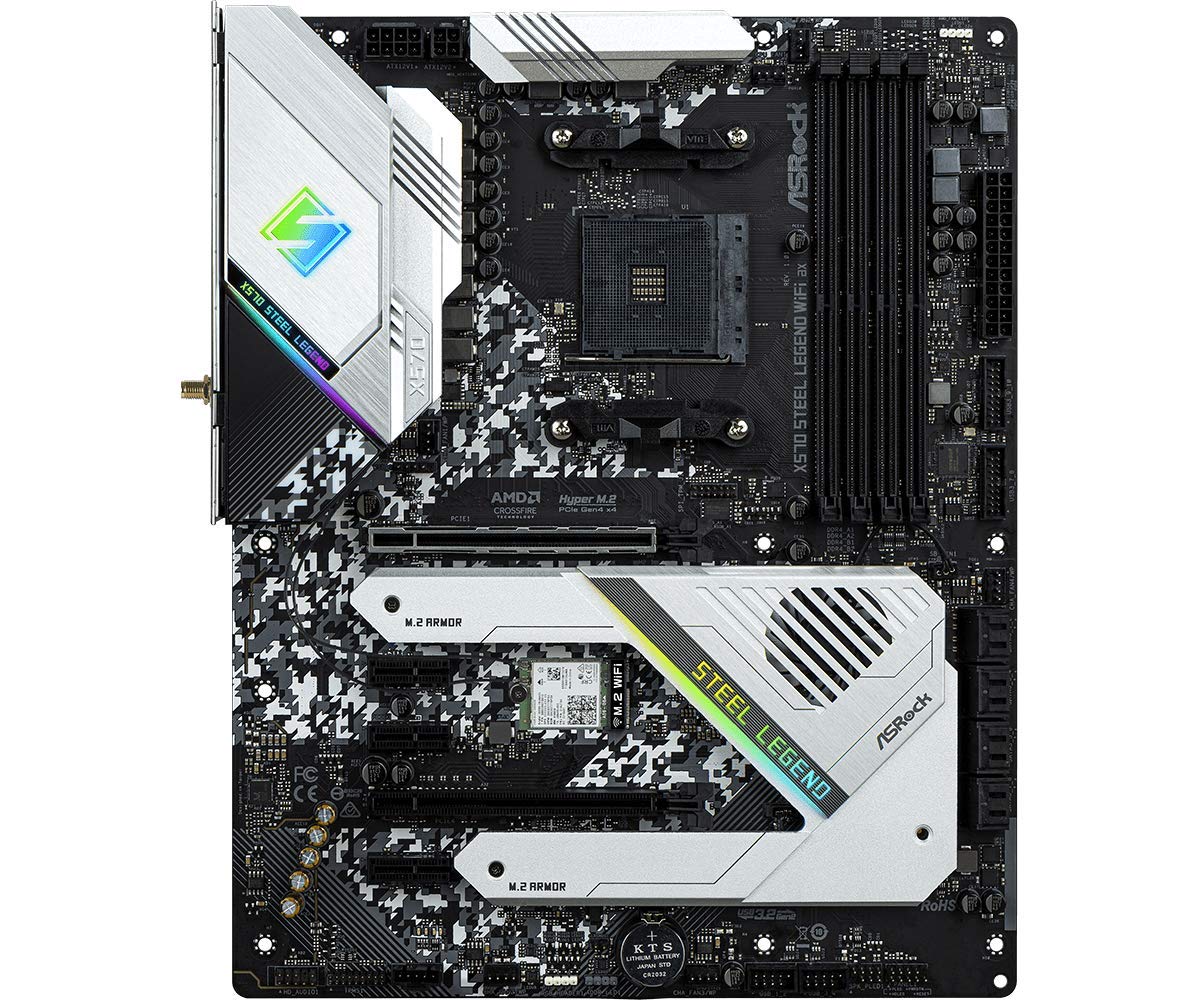 ASRock X570 Steel Legend WiFi AX AM4 AMD X570 SATA 6GB/S ATX AMD Motherboard