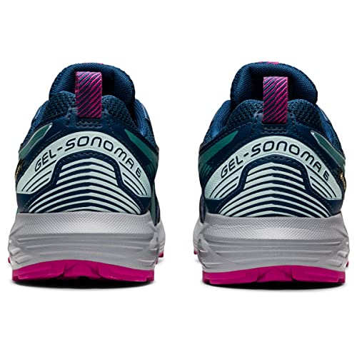 ASICS Women's GEL-SONOMA 6 G-TX Running Shoes, 8, MAKO BLUE/SAGE
