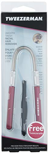 Tweezerman Smooth Finish Facial Hair Remover with Free Tweezerette, Pink