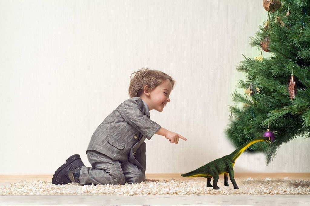 Gemini&Genius Dinosaur Toys Brachiosaurus a Long Neck Dinosaurs Action Figure Birthday Gift and Collection Dino World Model Toys for Kids(Dark Green)