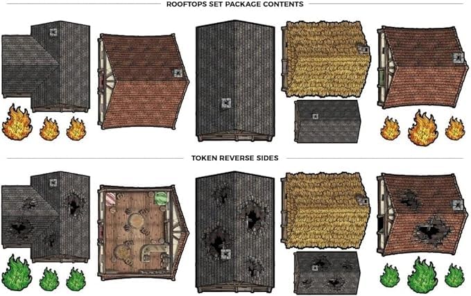 Geek Tank Games Tabletop Tokens - Rooftops Set