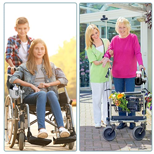 Suranew Wheelchair Cup Holder - Portable Mobility Drink Holder - Compatible with Walker, Rollator, Transport Chair ,Scooter or Stroller - Easy to Install, Removable