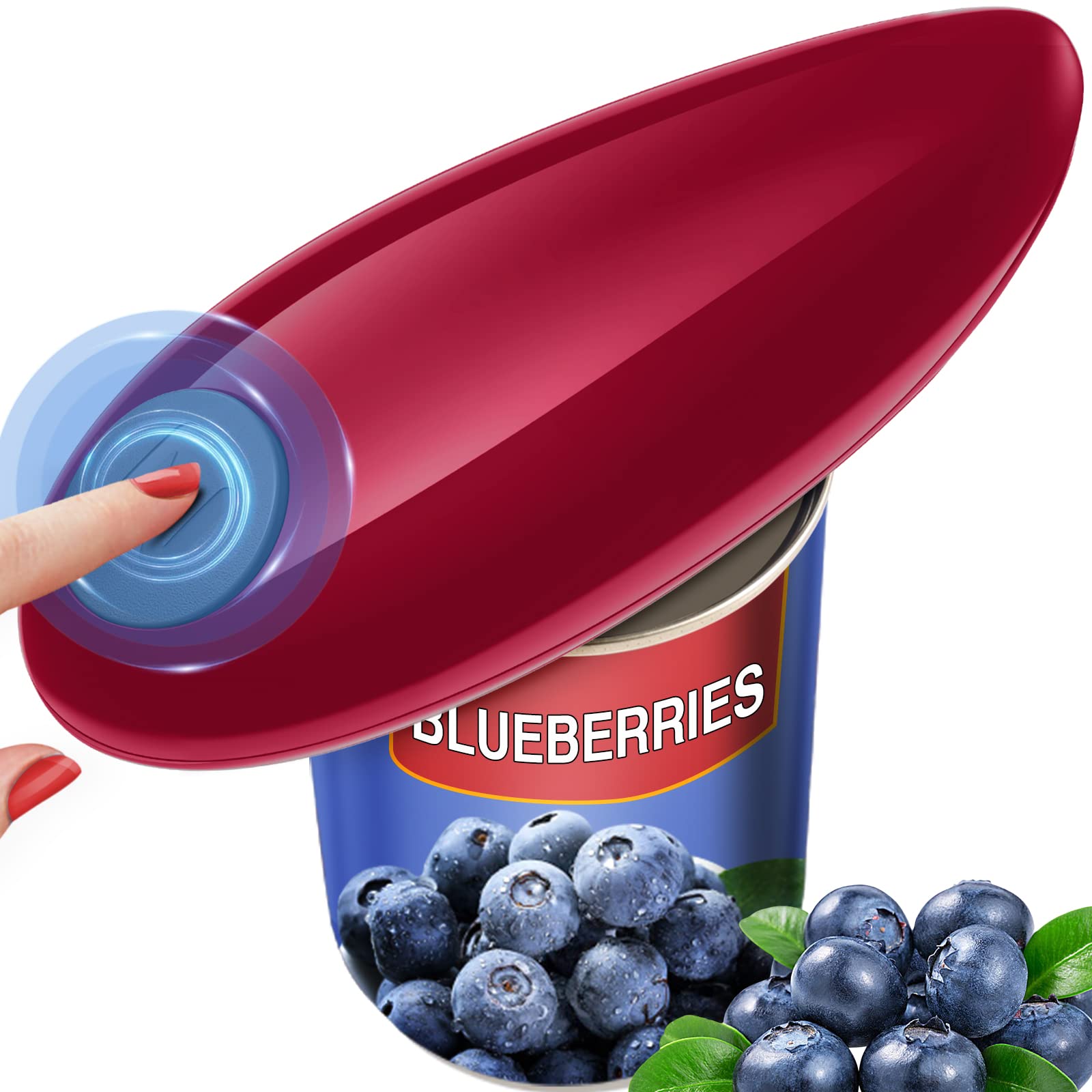 Automatic Electric Can Opener, Open Cans in One Click, Smooth Edge Handheld Can Opener, Hands Free Food-Safe Battery Operated Electric Can Openers, Kitchen Gadget Gift for Chefs, Arthritis and Seniors