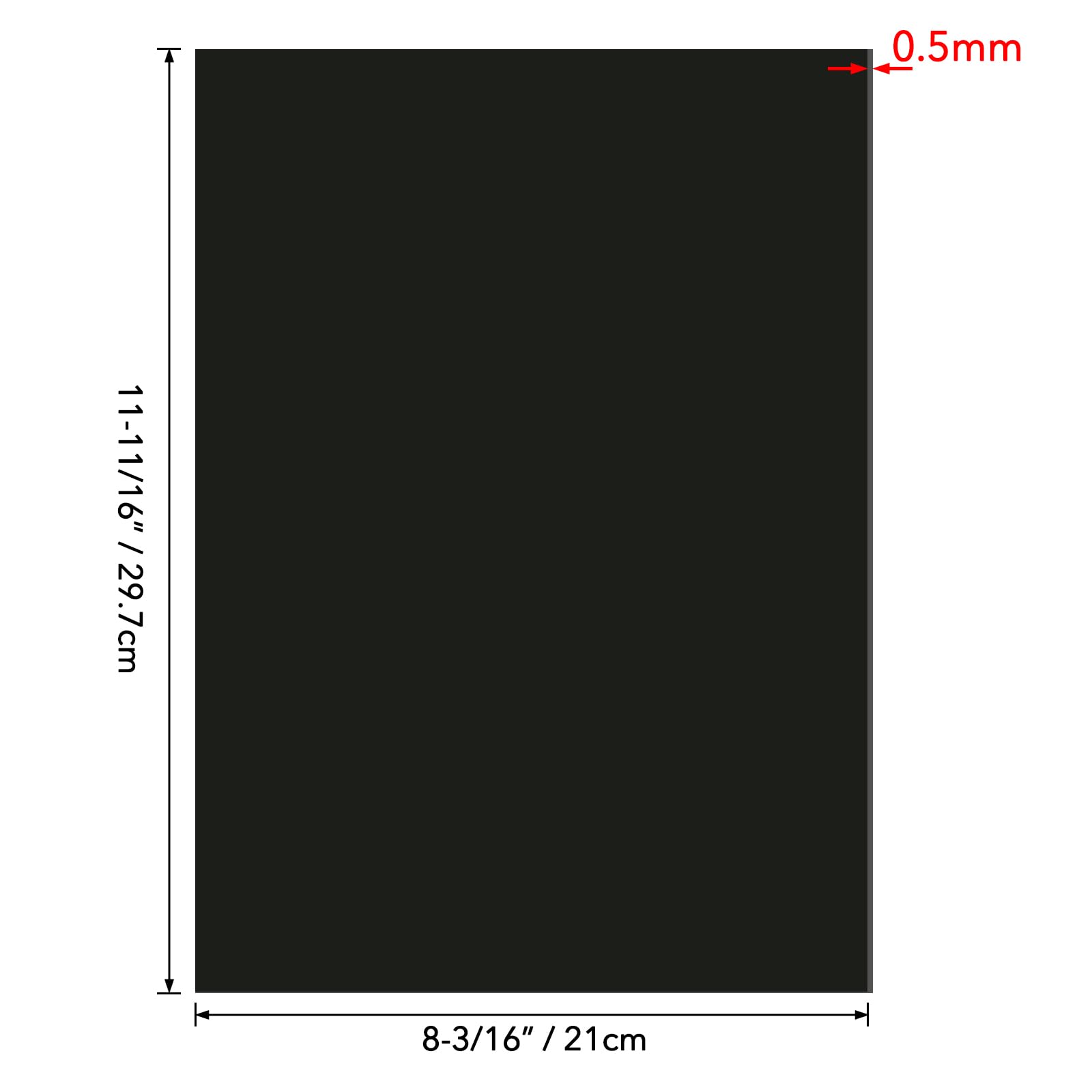 Briartw 3 Pcs A4 0.5mm Thick Single Sided Strong Magnetic Sheets Flexible Rubber Sheets for Metal Dies Storage and Organize Scrapbooking Tool Craft Supplies Rubber Magnetic Sheets Set