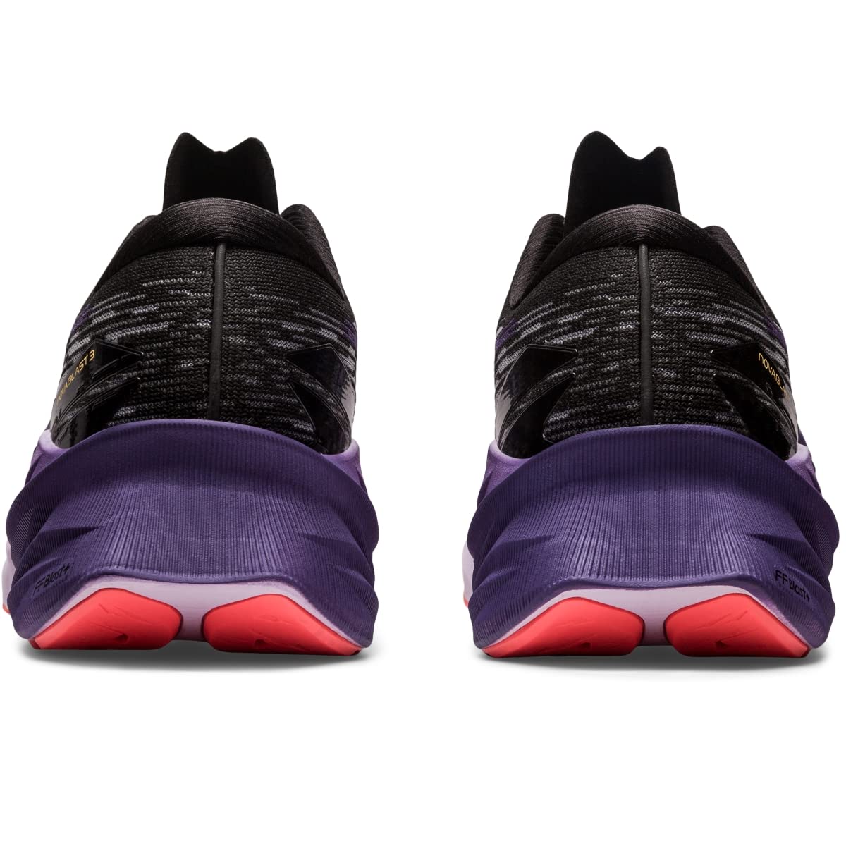 ASICS Women's NOVABLAST 3 Running Shoes, 7, BLACK/DUSTY PURPLE