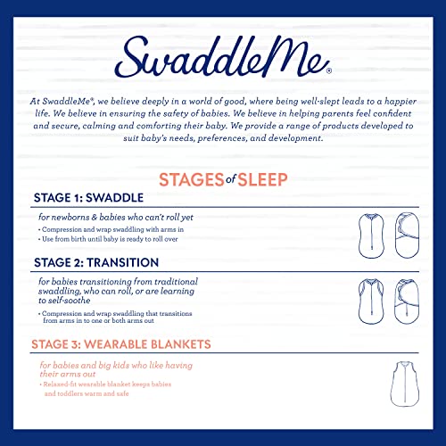 SwaddleMe Night Sack Sleeper – 6-12 Months, 1-Pack (Alphabet) Loose-fit Infant Sleep Sack Wearable Blanket Leaves Baby’s Arms Out for Safe, Cozy Sleep