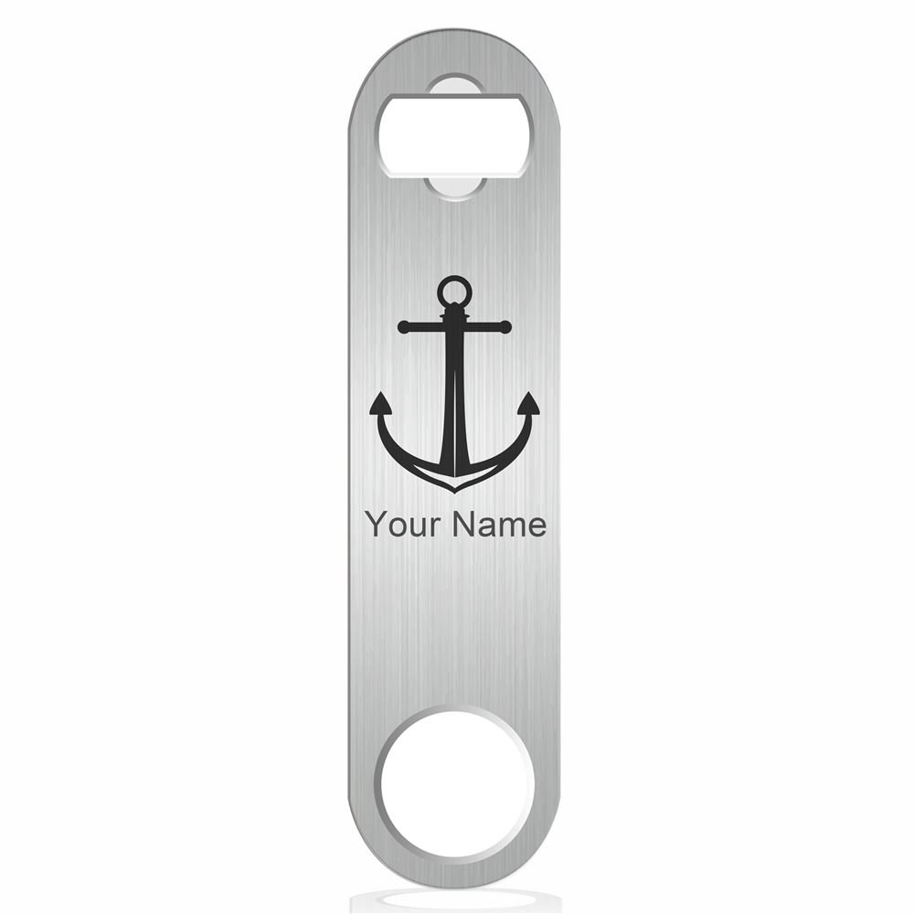 Bottle Opener, Boat Anchor, Personalized Engraving Included (Stainless Steel)