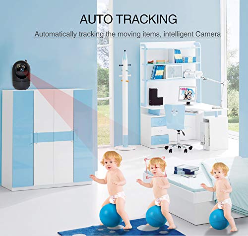 Baby Monitor with Camera and Audio Camera Motion Detection Cry Alarm Two Way Audio Video (Black)