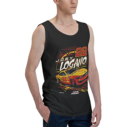 ASFRSH Joey Logano 22 Men Sleeveless Garment Sport T-Shirt Athletic Undershirt Tank Top Shirt Quick Dry Men's Tee Black