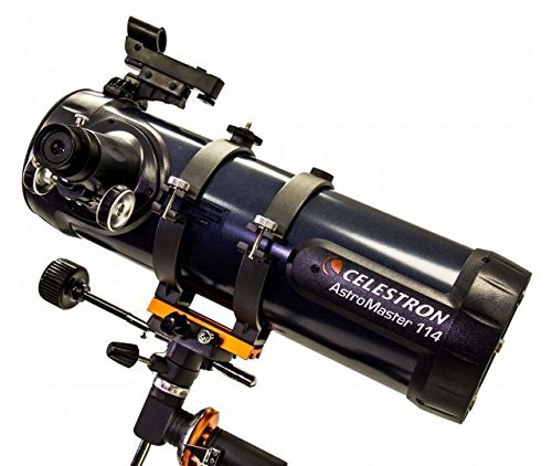 OpticsPlanet Exclusive Celestron AstroMaster 114EQ Telescope w/Motor Drive 31042-OP-DS