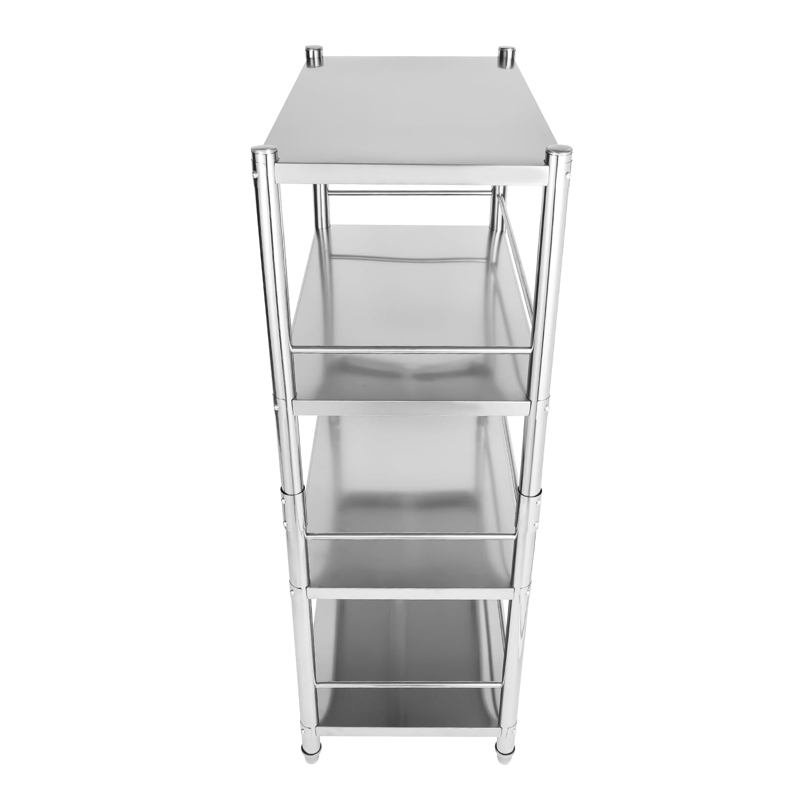 Bulelula Stainless Steel Shelves 4 Tier, 31×18×60Inch Storage Shelf Units 200lb Per Shelf, Heavy Duty Shelving for Kitchen Garage Warehouse Restaurant (4 Tier)