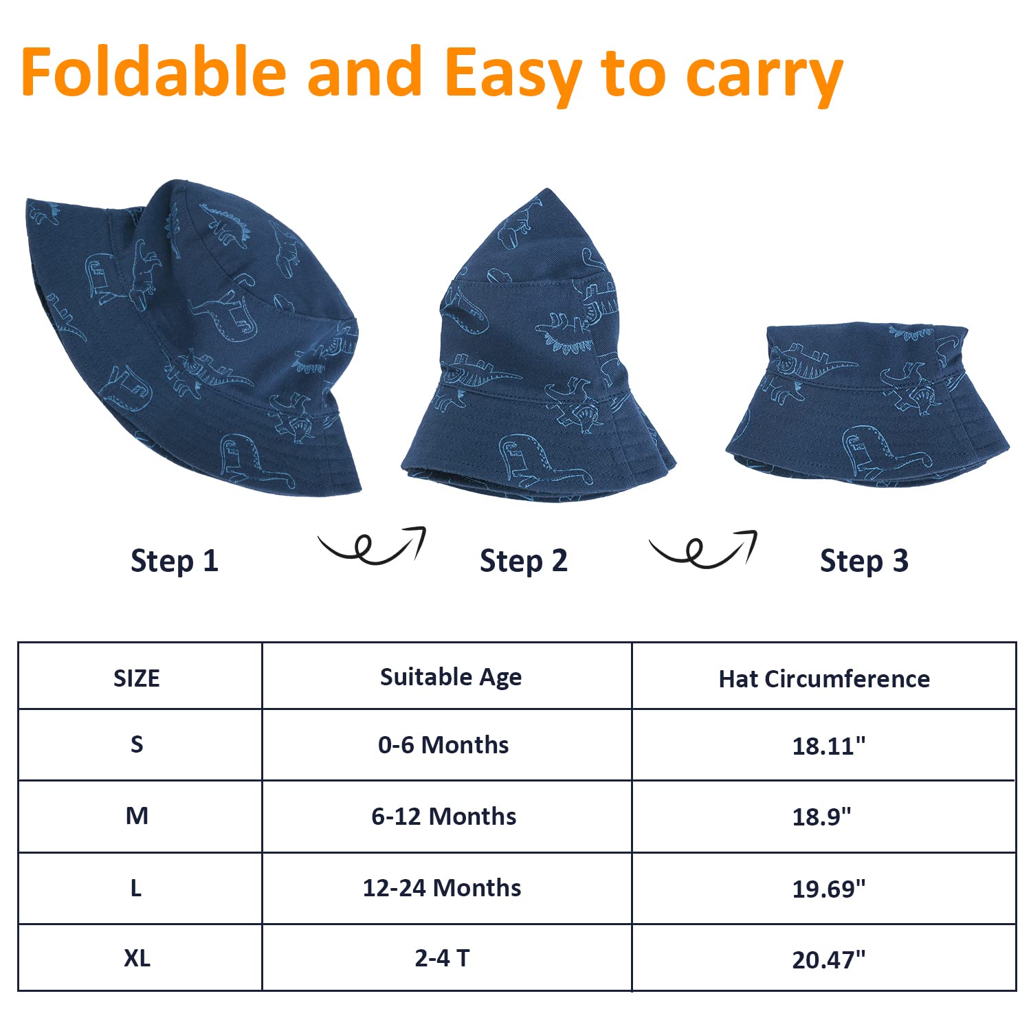 Baby Boy Sun Hat, Summer Beach UPF 50+ Sun Protection Hats, Toddler Kids Wide Brim Sun Hats Cap(12-24 Months