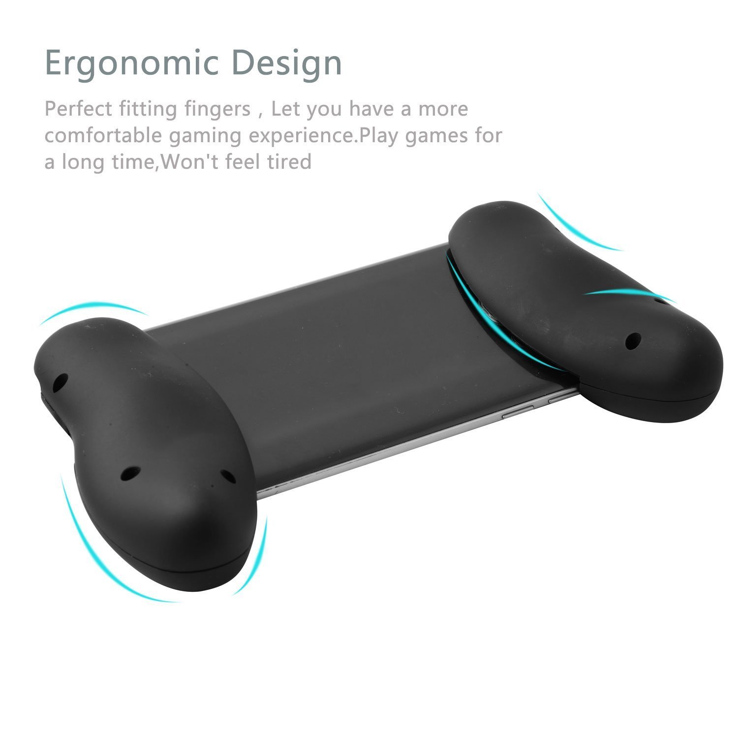 iPad /Android Tablet /SmartPhone Game Controller, Mobile Phone Gamepad Holder Mobile Game Grip Mobile Gamepad Joystick Game Clutch for 4~12.9 In Equipment(black)