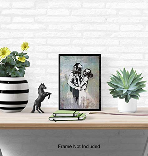 Banksy Diver Lovers Graffiti Picture - 8x10 Photo - Chic Decor for Beach House, Lake Home, Dorm - Cool Street Art Gift - Unframed Poster Print