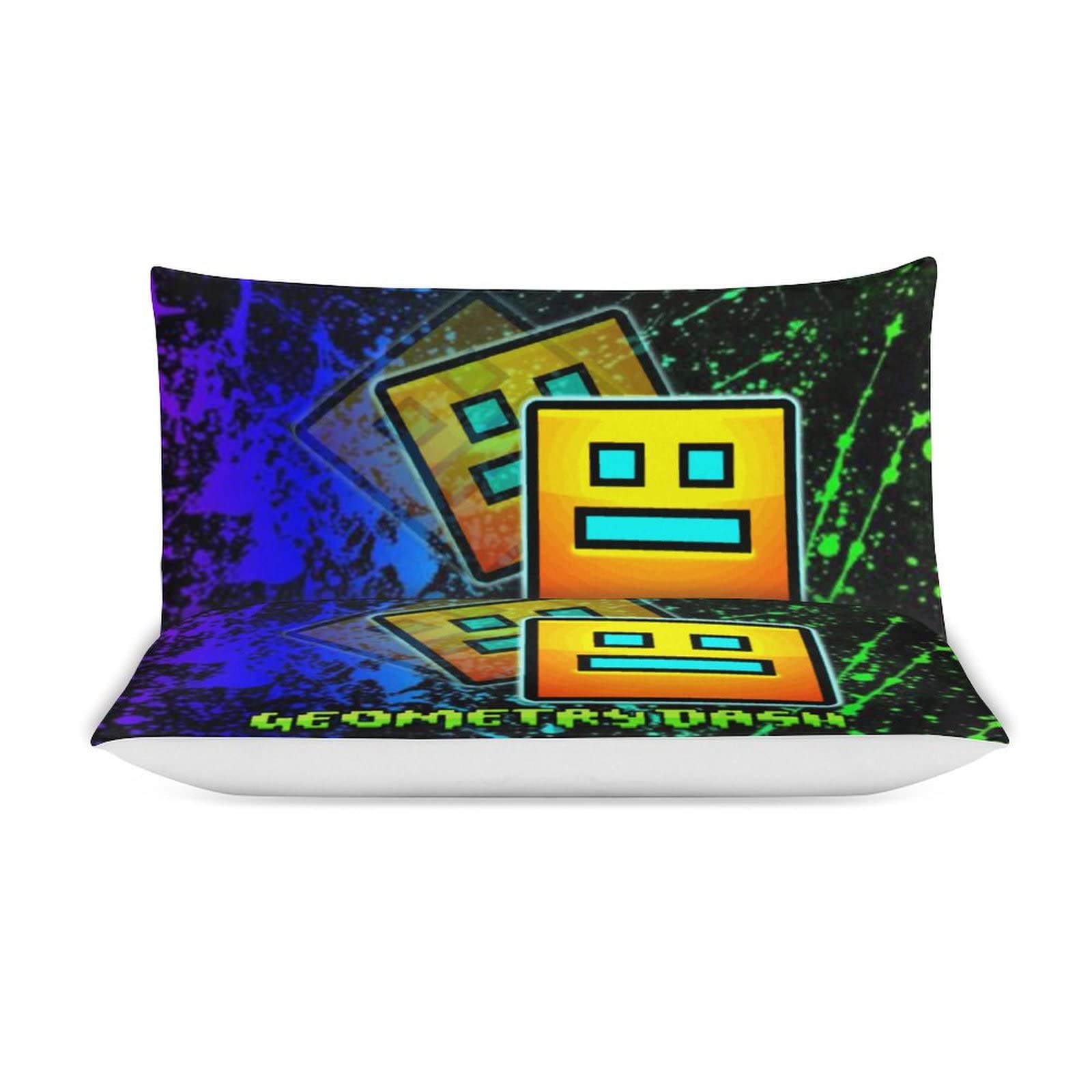 TKBIIuds Geometry Pompomlam Dash Bed Sheet Duvet Cover Set Print Pattern Soft 3-Piece Bedding Set with 2 Pillow Shams 86"x70"