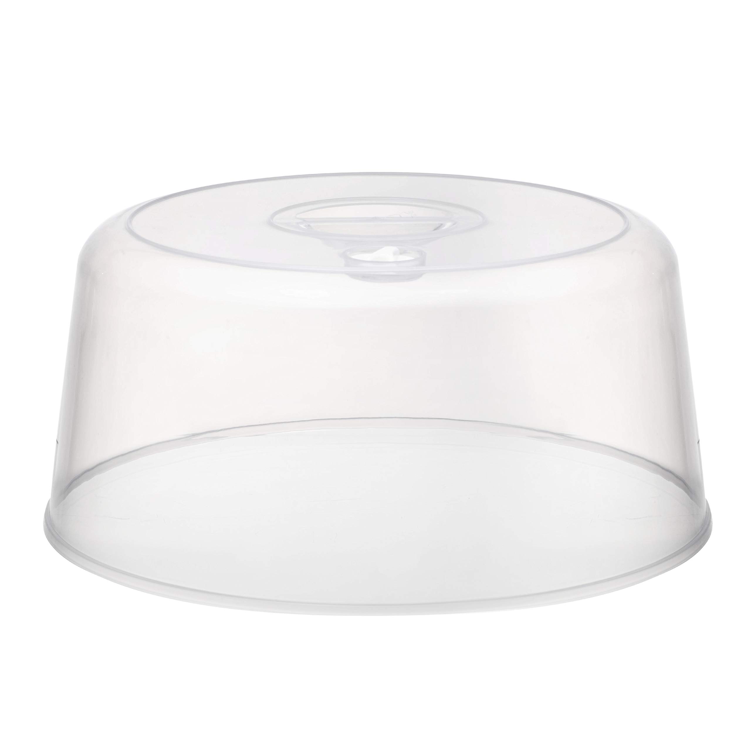 Clear Tall Microwave Plate Cover - Splatter Guard Lid for Heating Dish Inside Microwave - Multipurpose Food Covering with Steam Vented Holes and Handle | BPA-Free (1 Pack)
