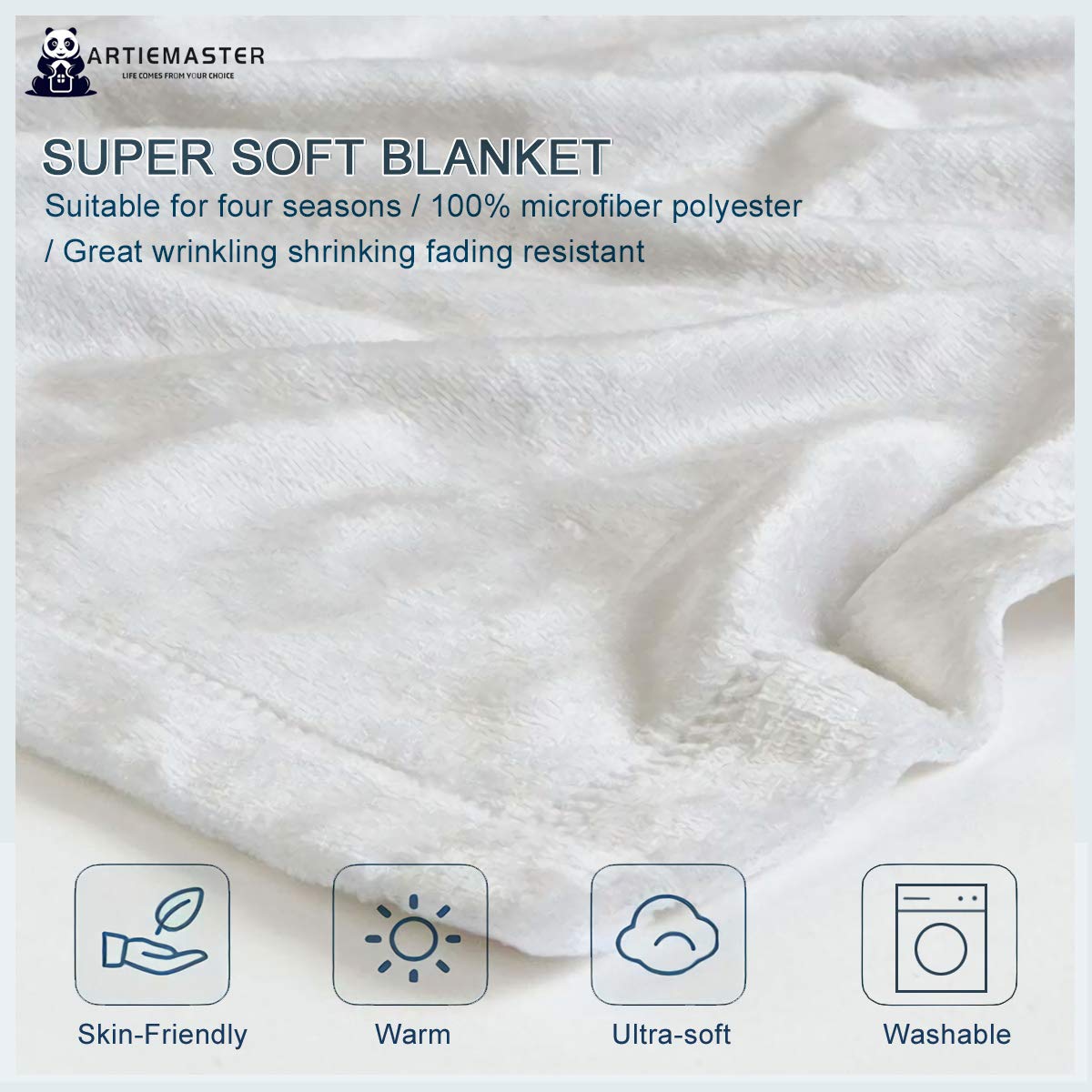 ARTIEMASTER Dark Wild Forest Mushrooms Customized Blanket Soft and Lightweight Flannel Throw Suitable for Use in Bed, Living Room and Travel 60"x50" for Teens