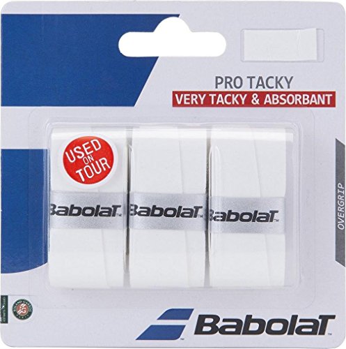 Babolat Pro Tacky Tennis Overgrip 12 Pack, White
