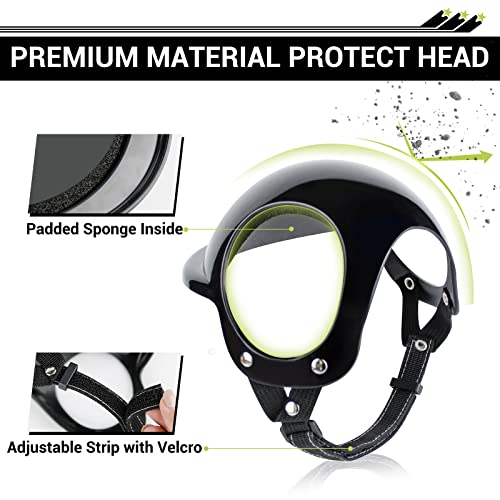 Enjoying Dog Helmet Motorcycle Hats with Ear Holes Pet Helmet Dog Hard Hat Safety Riding for Small-Large Dogs, Medium
