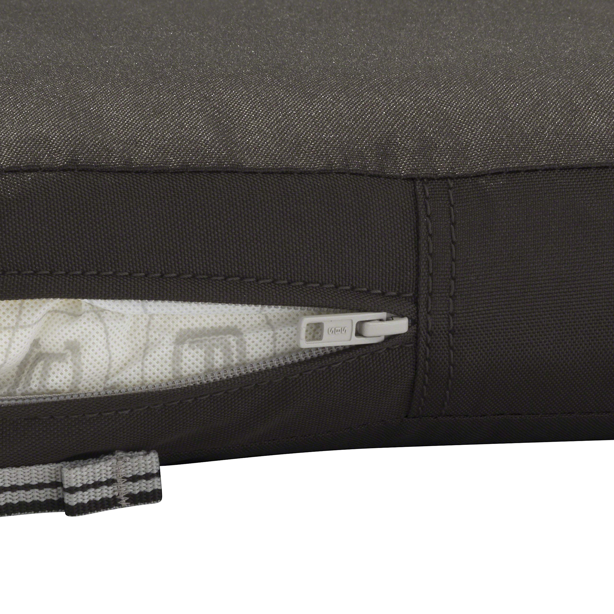 Classic Accessories Ravenna Water-Resistant 25 x 22 x 4 Inch Patio Back Cushion, Espresso, Outdoor Loveseat Cushions