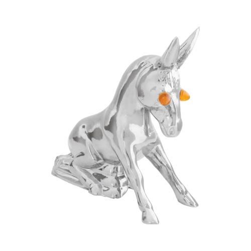 Grand General 48160 Chrome Novelty Donkey Hood Ornament with Illuminated Eyes
