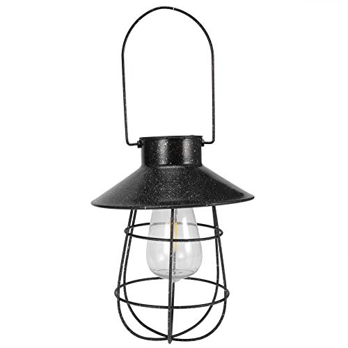 Iron Art Hollow Solar Hanging Light, Durable Outdoor Hanging Lamp, Solar Powered Weatherproof Waterproof for Home Decoration Gardens, Courtyards, Porches