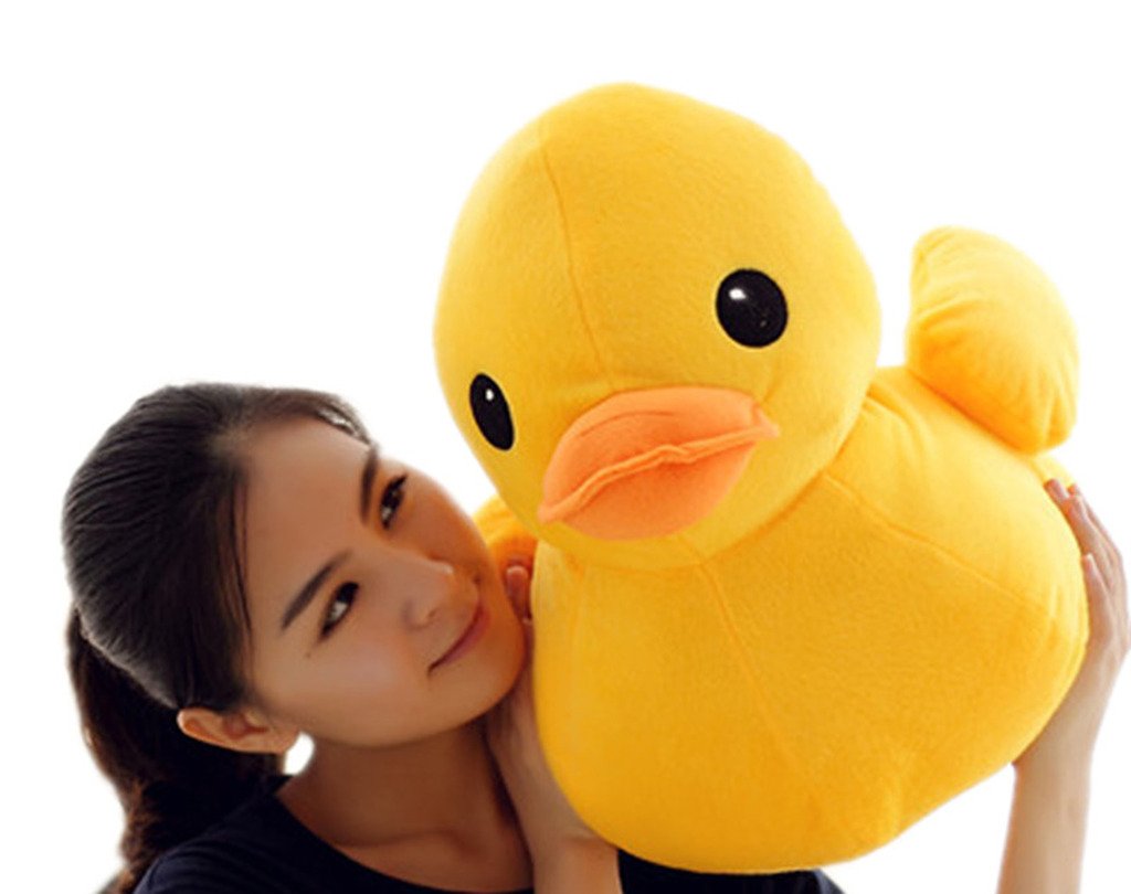Bansusu 50CM Plush Yellow Duck Soft Stuffed Animal Toy Sofa Decoration for Kids Birthday