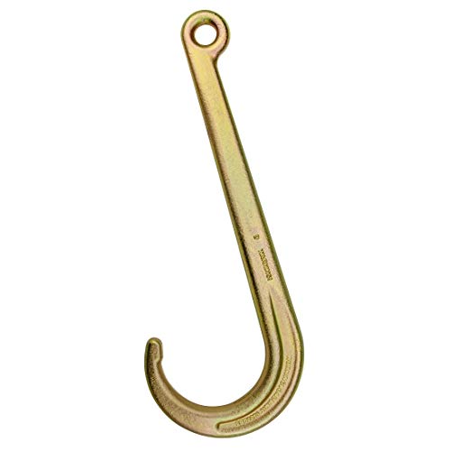 VULCAN Johnstown Tow Chain with 15 Inch Forged J Hook and Grab Hook - Grade 70 Chain - 6 Foot - 4,700 Pound Safe Working Load