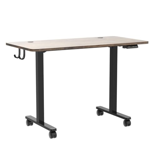 BANTI 48'' Electric Standing Desk,Adjustable Height Stand Up Desk,Sit Stand Home Office Desk, Rustic Brown Top