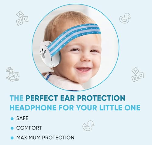 Lunobaby Baby Ear Muff - Noise Canceling Headphone for Infant Hearing Protection - Newborn Airplane Travel Essential - Plane Soundproof Earmuff for Flying
