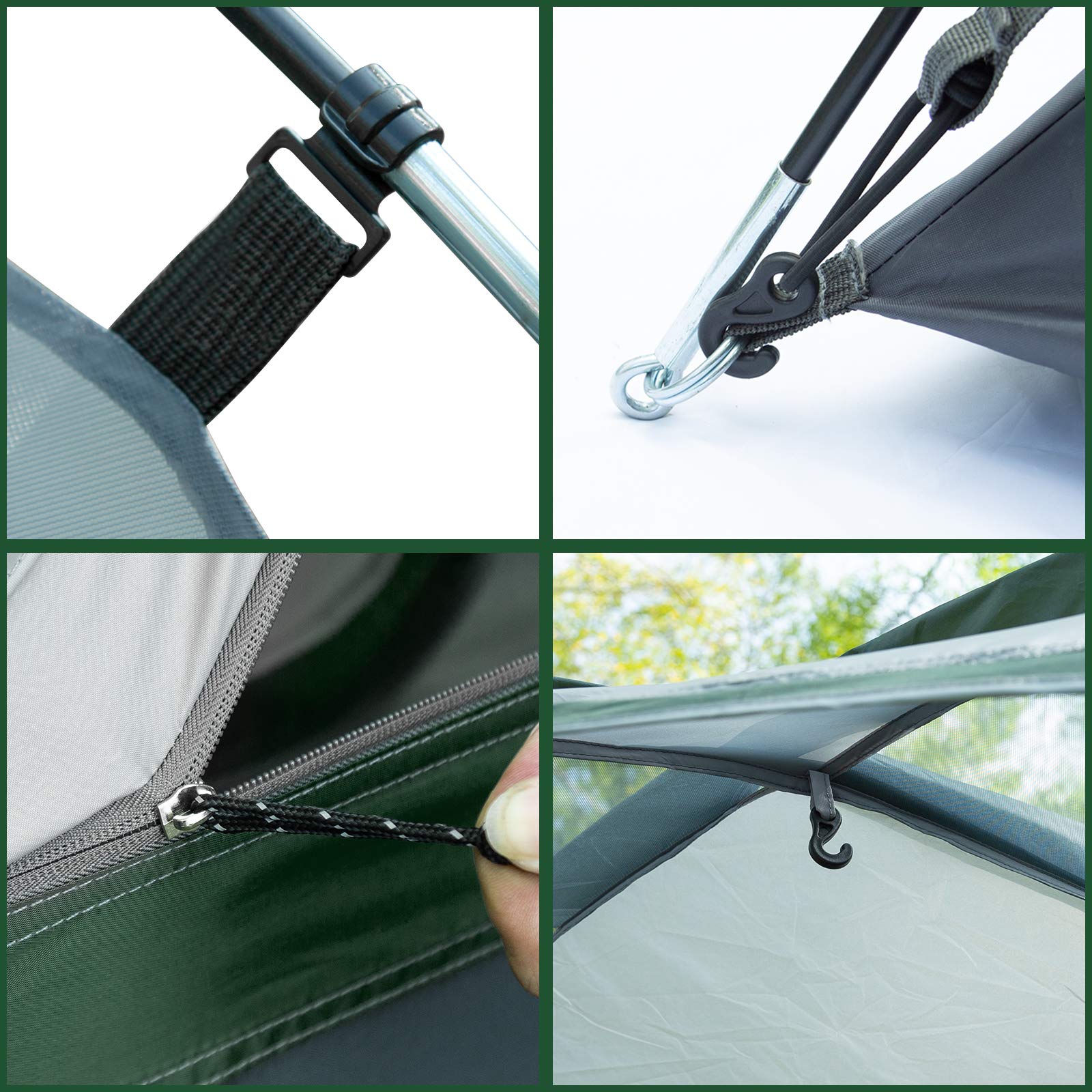 Bessport Camping Tent 2 Person Backpacking Tent Waterproof Lightweight Easy Setup Tent with Two Doors for Outdoor, Hiking Mountaineering Travel