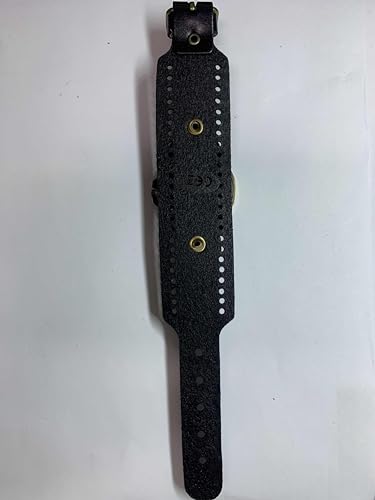 Avaner Unisex Punk Retro Bronze Round Dial Black Wide Leather Belt Strap Cuff Bracelet Roman Numerals Analog Quartz Wrist Watches