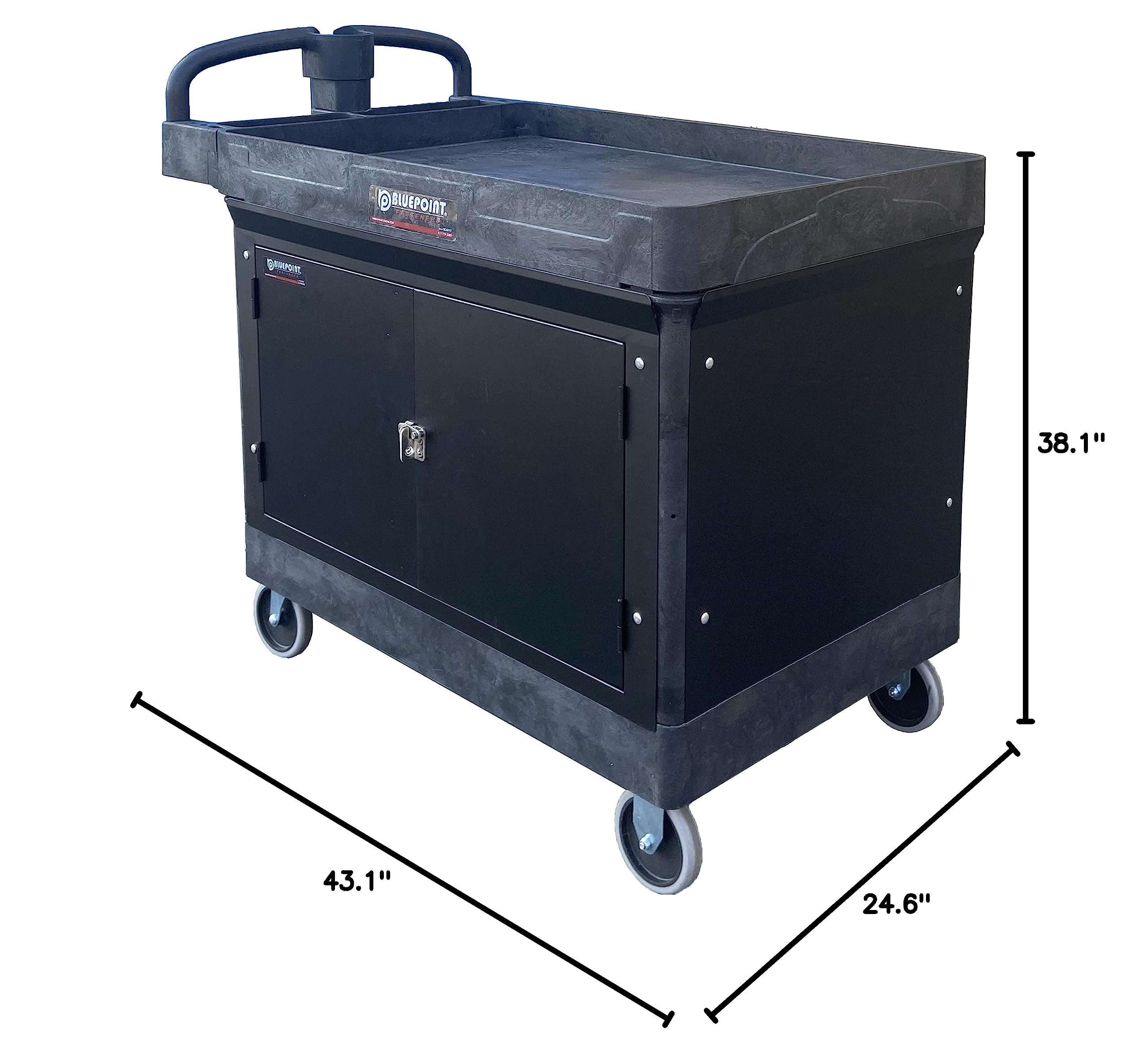 BluePoint Fasteners BLUEPOINT Utility Service Cart SC4425 + Armor SC4425-A. Load Capacity: 500 Lbs. Item # SC4425AR. (Assembly Required)