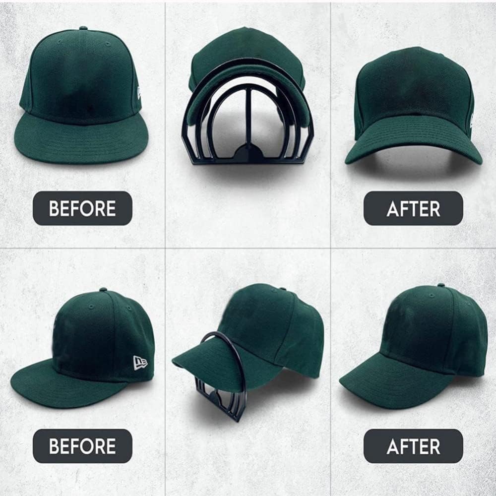 Black Modern Hat Brim Bender, Hat Shaper for Baseball Caps Plastic Dual Slots Design Perfect Hat Curving Band, Practical Convenient