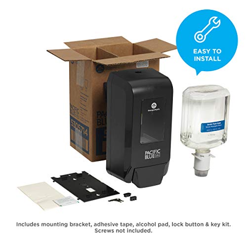 Georgia-Pacific (5305714) Pacific Blue Ultra Manual Push Soap Dispenser with Gentle Foam Hand Soap Refill Starter Kit