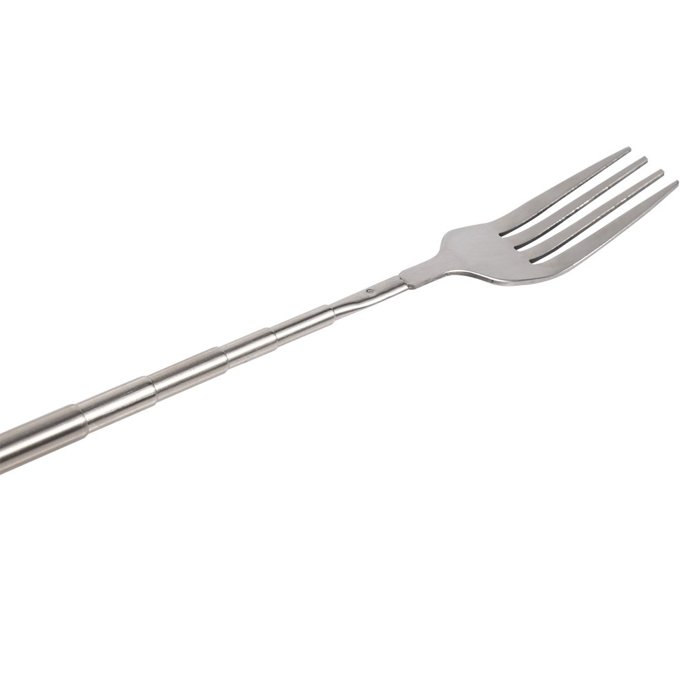 ORULA Telescopic Fork,Extendable Fork,Extending Fork,64cm Long Stainless Steel Retractable Fork Extendable Dinner Fruit Dessert Fork 8.7~25.4in