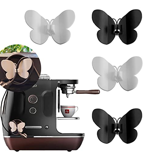 Kitchen Appliance Cord Wrap Cord Organizer Holder Wire Cable Power Cords Tidy Butterfly Small Home Accessories Storage Stick on for Toaster Stand Mixers Coffee Maker Air Fryer 4 Pack