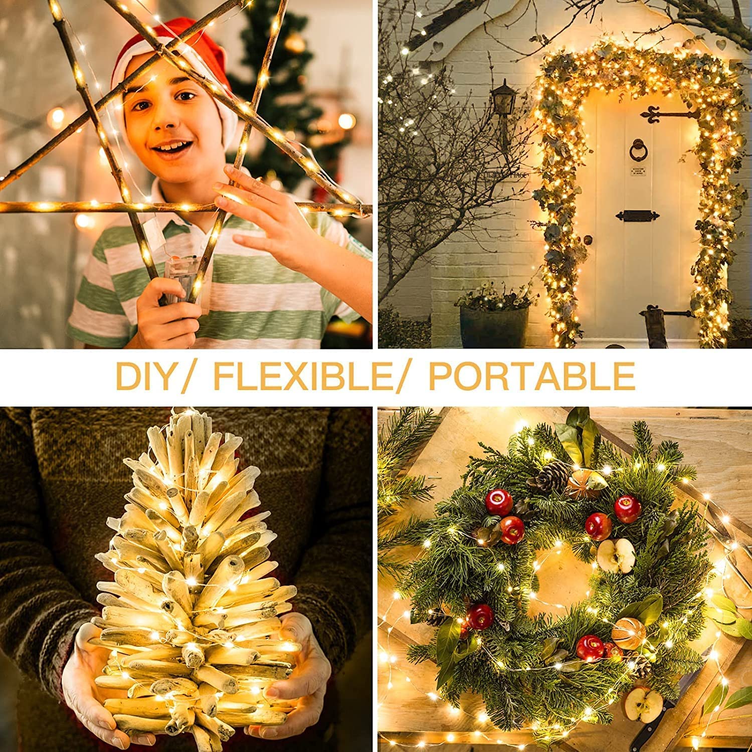 Battery Fairy Lights Led String Lights with Timer 20LED Battery Operated String Lights Copper Wire Light for Indoor Outdoor Lighting Bedroom Wedding Decor Party Christmas Tree Decoration