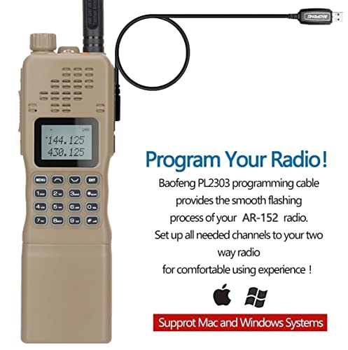 Baofeng AR-152 10W Ham Radio Military Grade Two Way Radio for Adults,Long Range Rechargeable Tactical Radio with Speaker Mic and Tactical Antenna Full baofeng Accessories Walkie Talkies