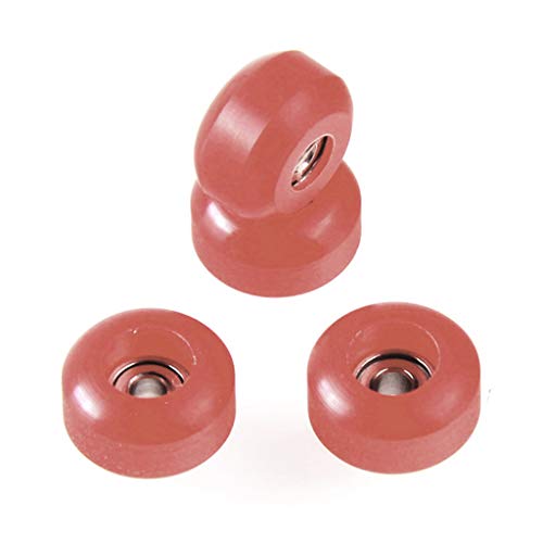 BANGNA 4 Pcs/Set Professional Urethane CNC Bearing Wheels for Wooden Fingerboard, White, One Size