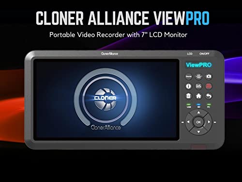 ClonerAlliance ViewPro, Portable 1080p@60fps HDMI Video Recorder and Playback with 7" LCD, AV/VGA/YPbPr Inputs. Schedule Recording. No TV is Required.