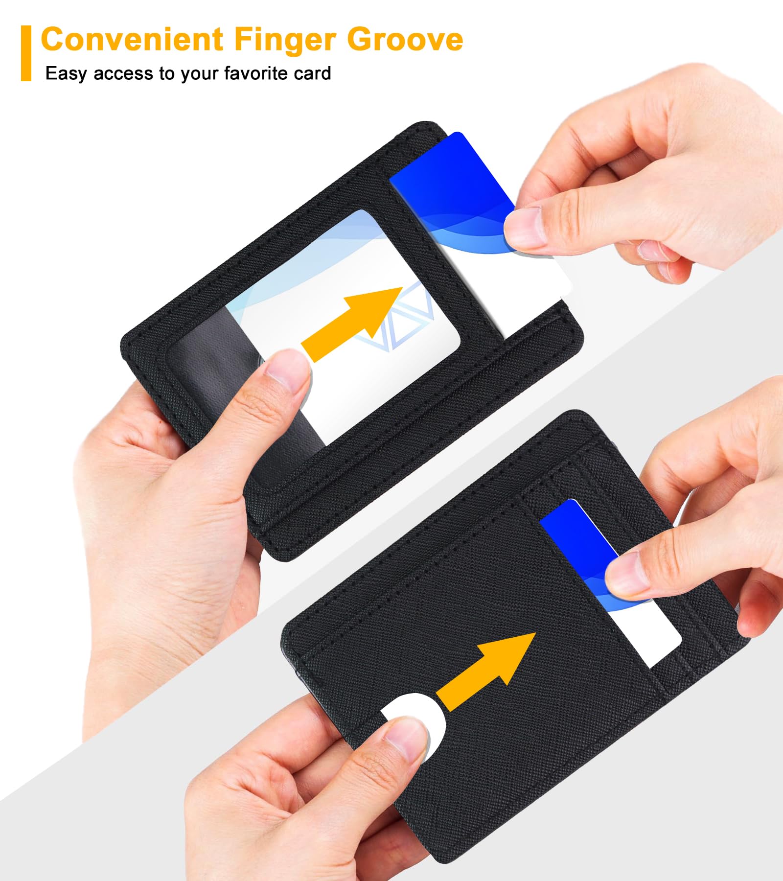 iZiv Slim Wallet,Mini RFID Front Pocket Wallets Minimalist Secure Thin Credit Card Holder
