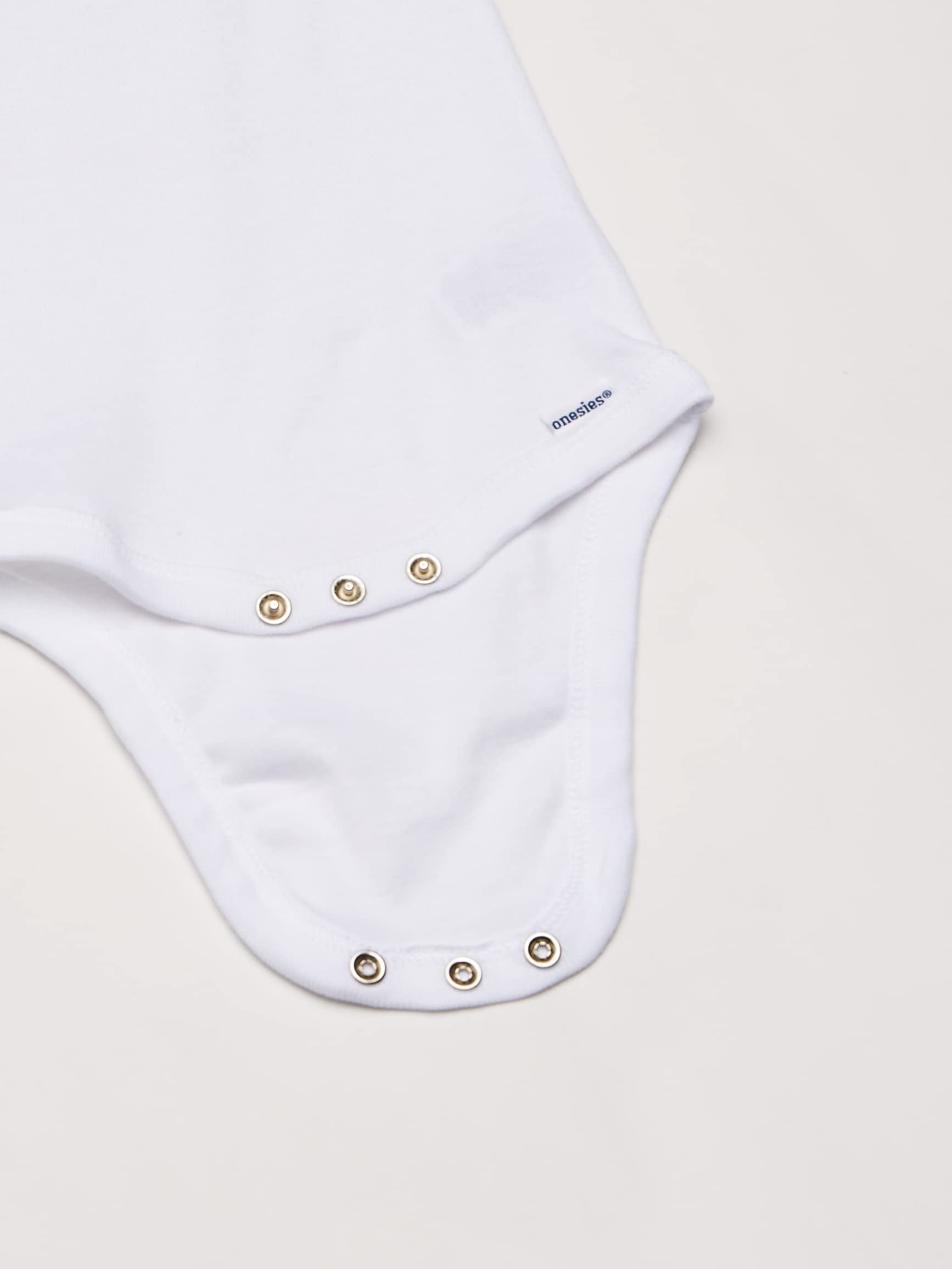 Gerber Baby 5-Pack Onesies Bodysuits, Solid White, Newborn