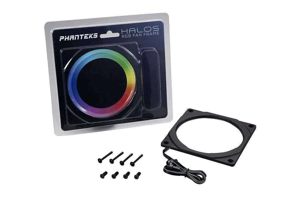 Phanteks PH-FF120RGBP_BK01 Halos RGB Fan Frame High density LEDs RGB 120mm fan mounting ,Black