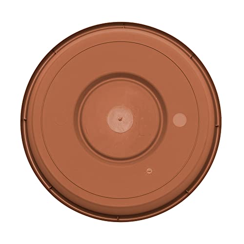 Bloem Terra Pot Round Drain Saucer: 16" - Terra Cotta - Tray for Planters 11-16", Matte Finish, Durable Resin, Ribbed Bottom, for Indoor and Outdoor Use, Gardening, Planter Not Included