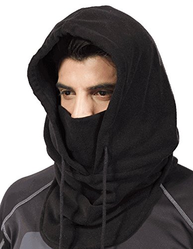 Balaclava Heavyweight Fleece Cold Weather Face and Neck Mask (Black)
