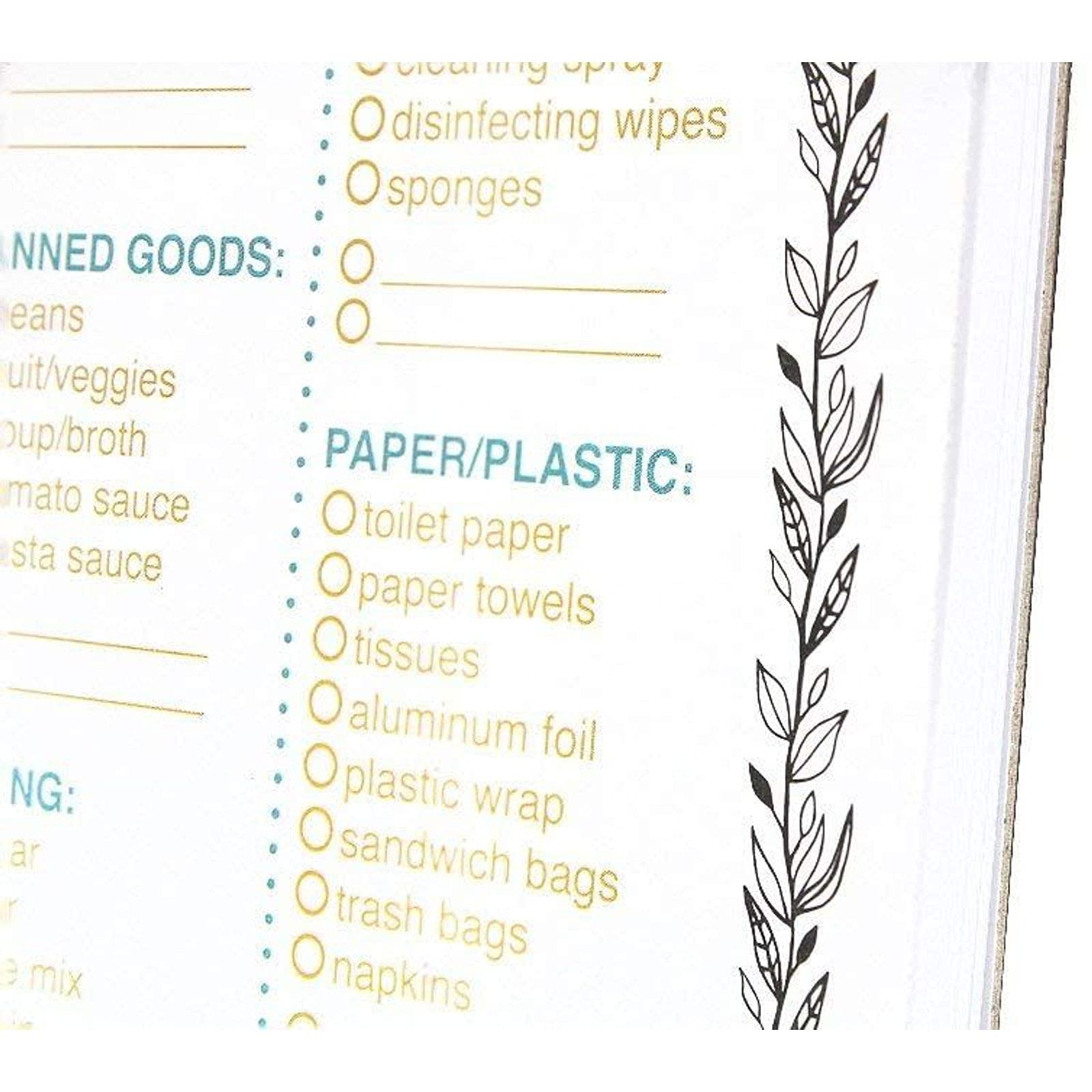 Magnetic Grocery List Pad for Fridge (100 Sheets, 9.25 x 6.25 In, 2 Pack)