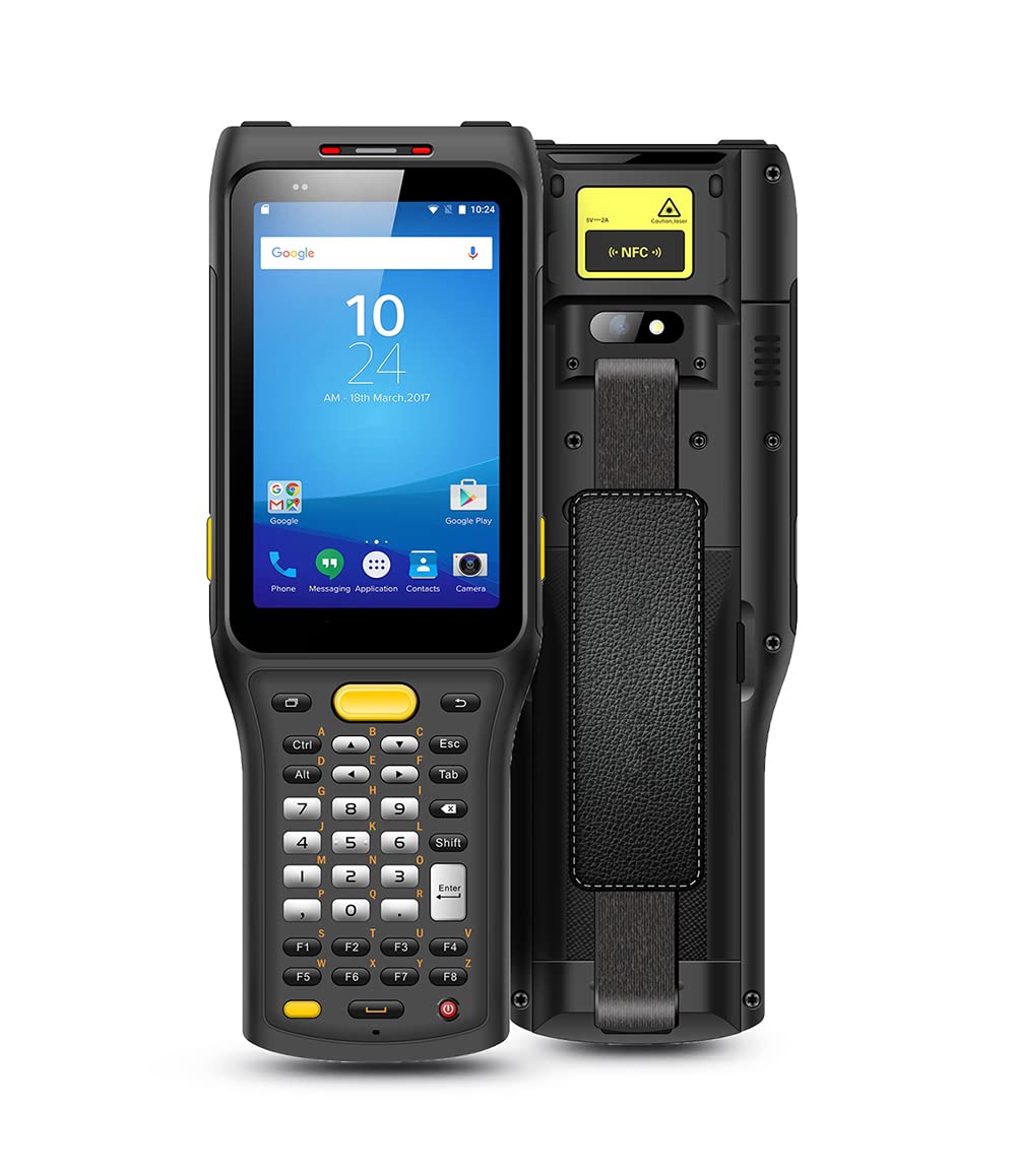 Rugged Android Handheld PDA Warehouse Inventory Barcode Scanner, Integrated Zebra 2D Scan Engine, Physical Keypad, GPS, WiFi & 4G for WMS & Logistics