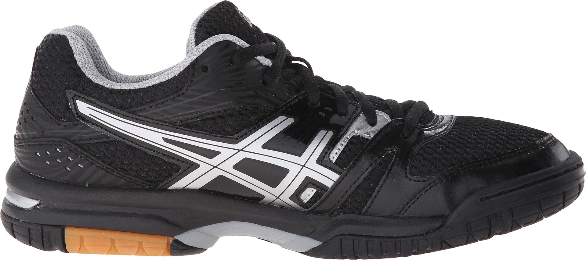 ASICS Women's Gel Rocket 7 Indoor Court Shoe, Onyx/Silver, 5 M US