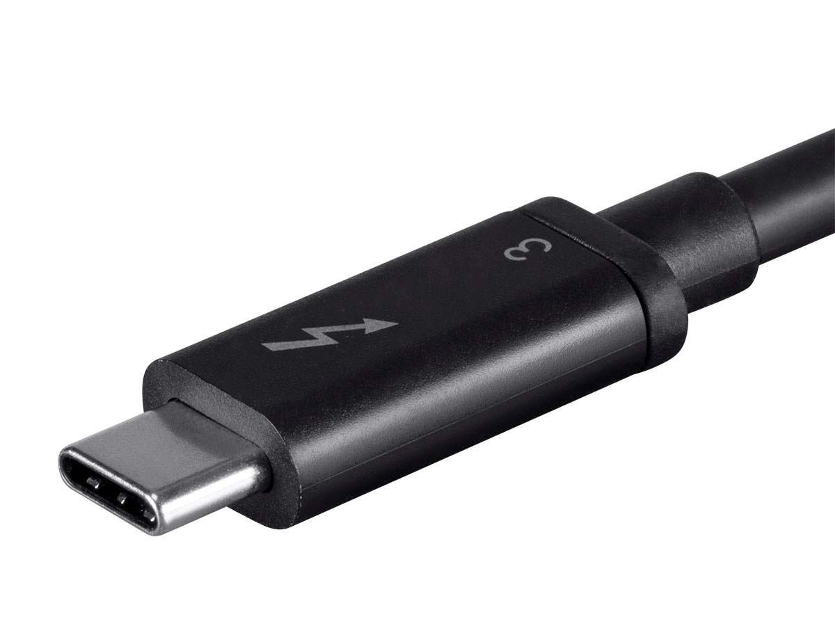 Monoprice USB & Lightning Cable - 0.5 Meter - Black | C18004GK Thunderbolt 3 (40 Gbps) USB-C Cable, Supports Data and Video Dual 4K@60Hz or 5K@60Hz Video Single-Cable Docking with Notebook Charging